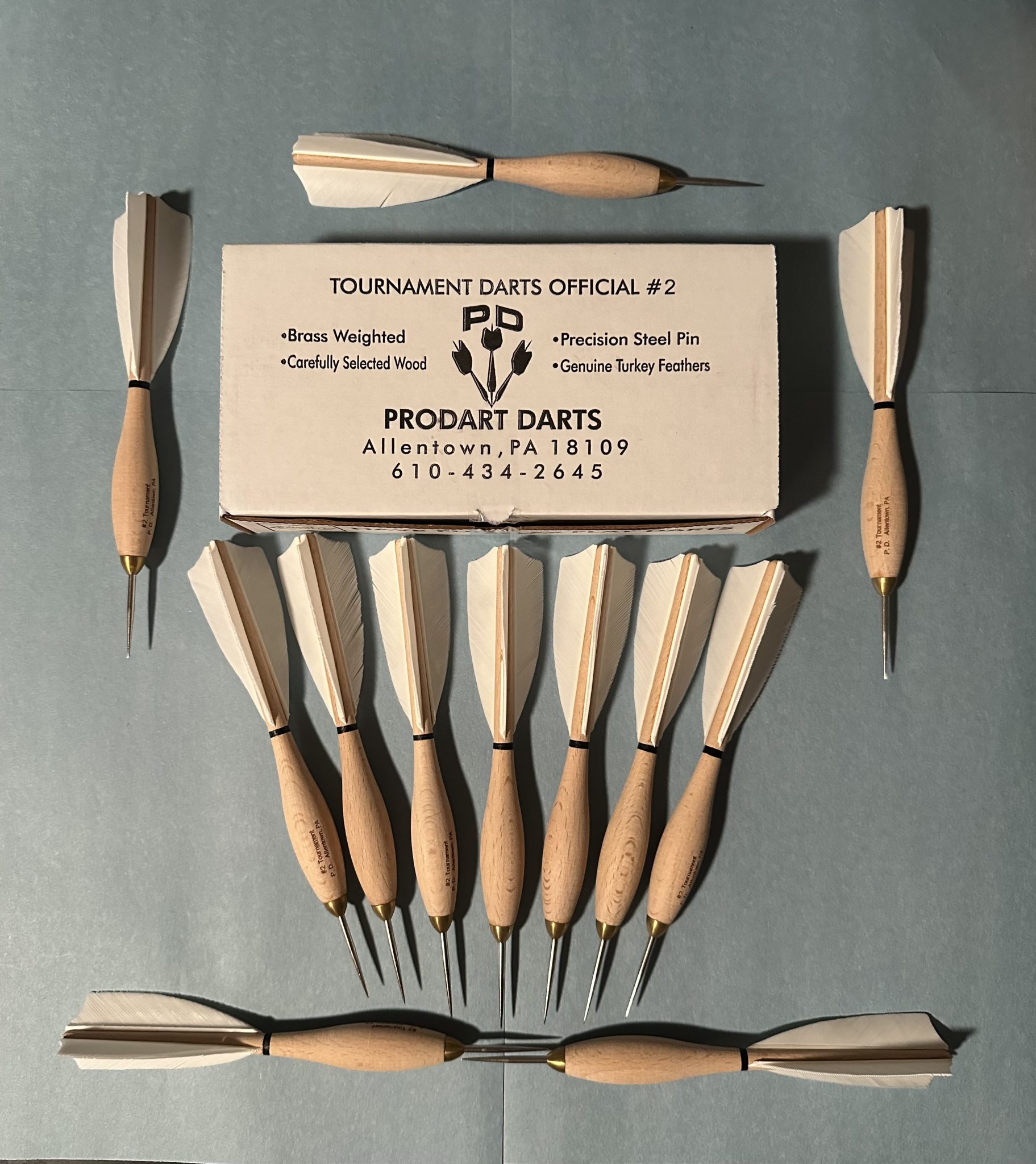 900 White Wooden Turkey Feather Dartball #2 Darts | Big Boys Darts