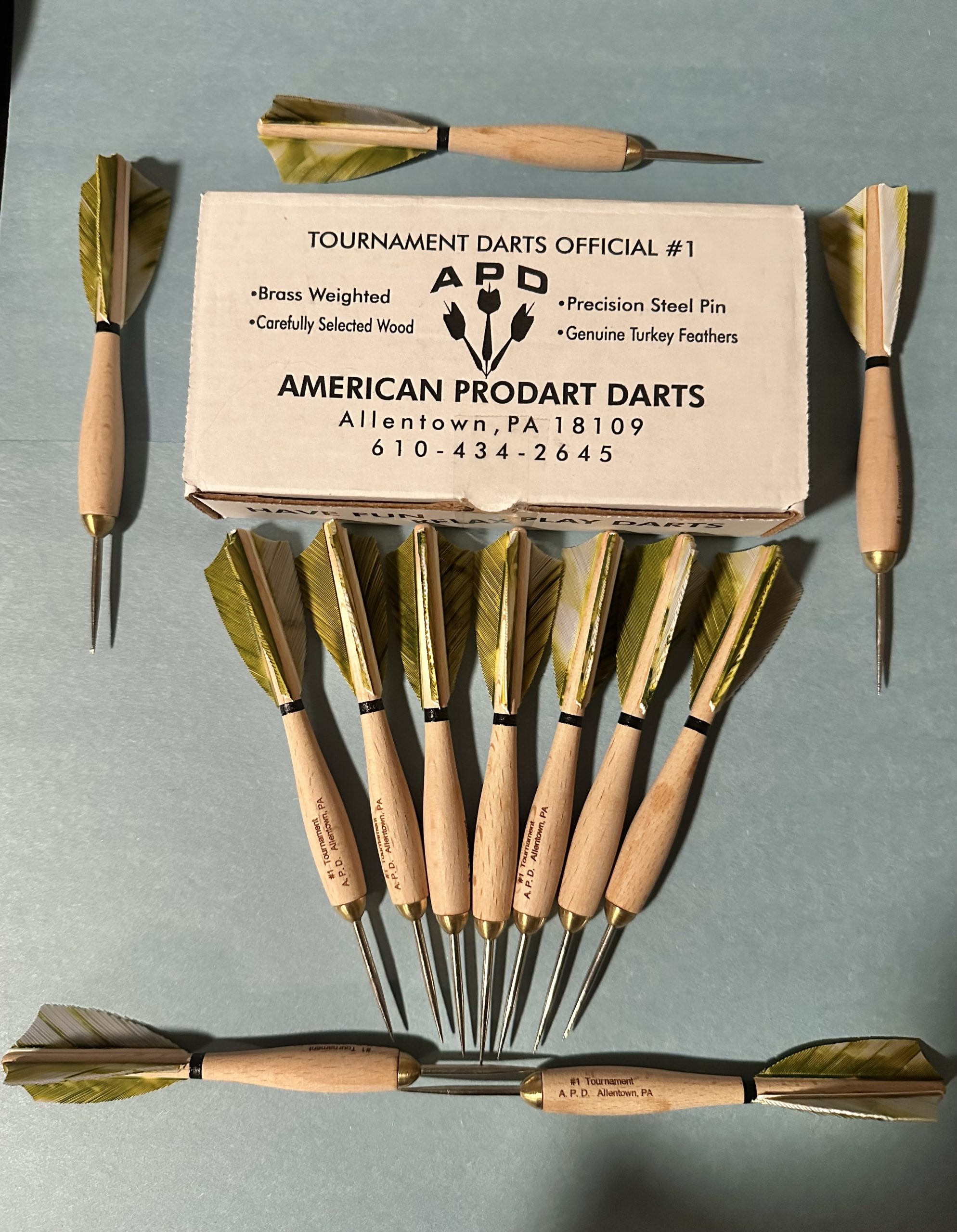 816 Summer Meadow Camo Wooden Turkey Feather Darts | Big Boys Darts